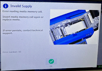Error 50 - Error Reading Media Memory Cell | Brady Support