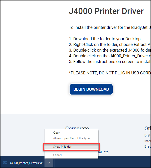 J4000 - How to Install the Printer Driver and PrintHub | Brady Support