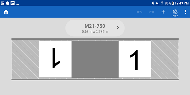 Select the printer icon to print the label.
